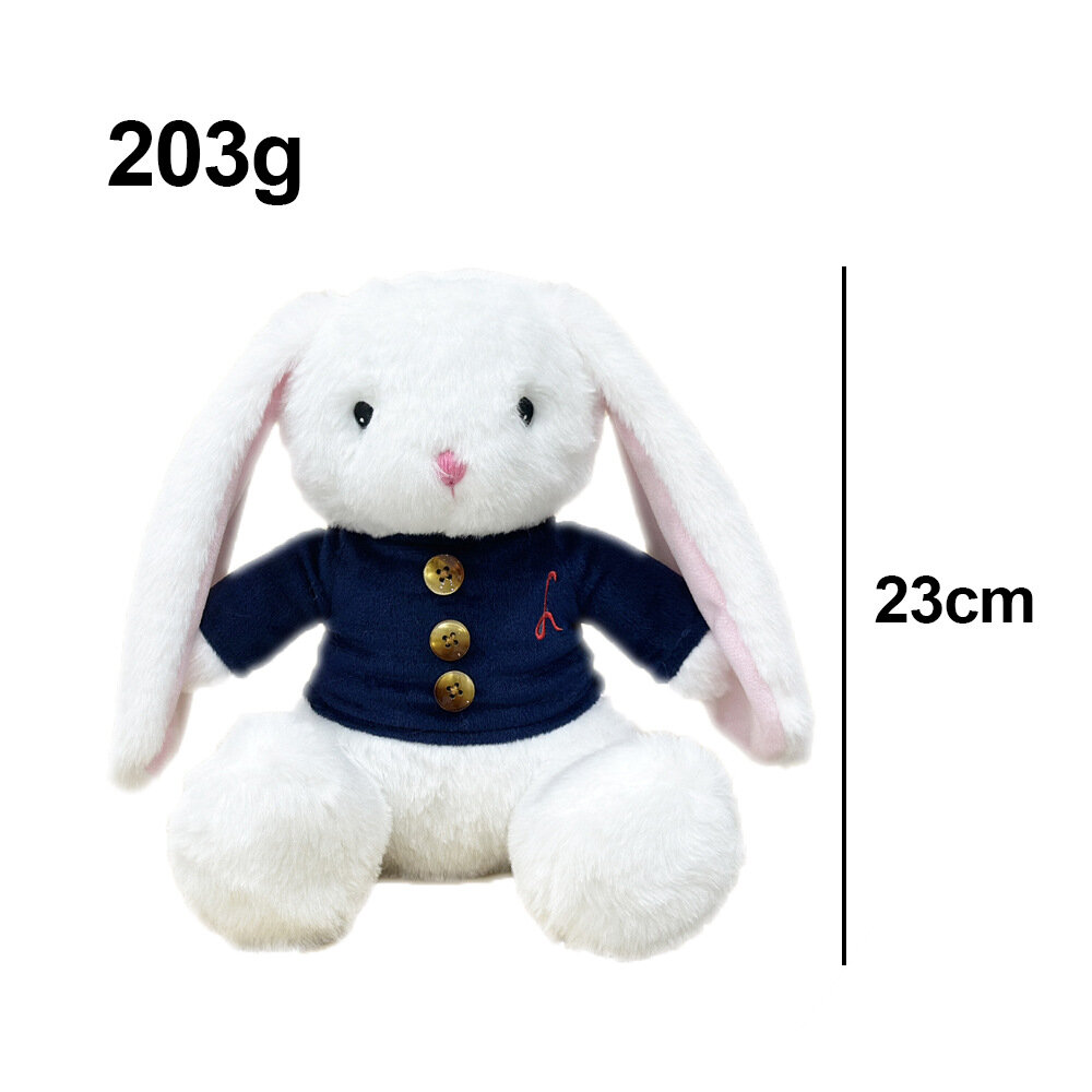 Новая плюшевая кукла-вислоухий кролик Mei Mei The Bunny Plush в синей одежде