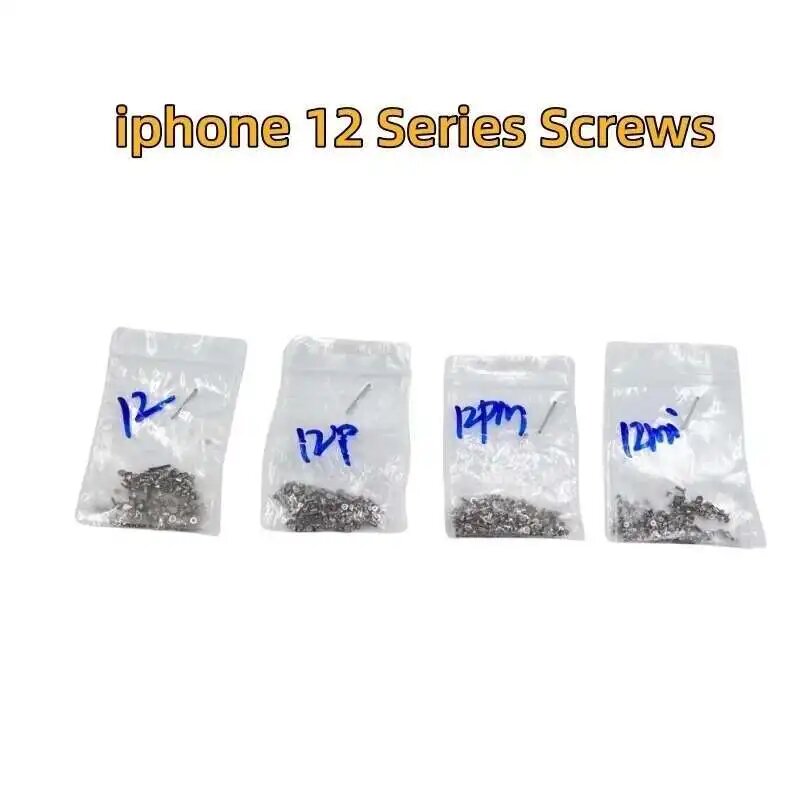 Полный комплект нижнего винта для iPhone 11, 12, 13, 14, 15, Pro Max Mini X XR XS, винты для док-разъема, аксессуары, замена ремонтных болтов, часть 12 series