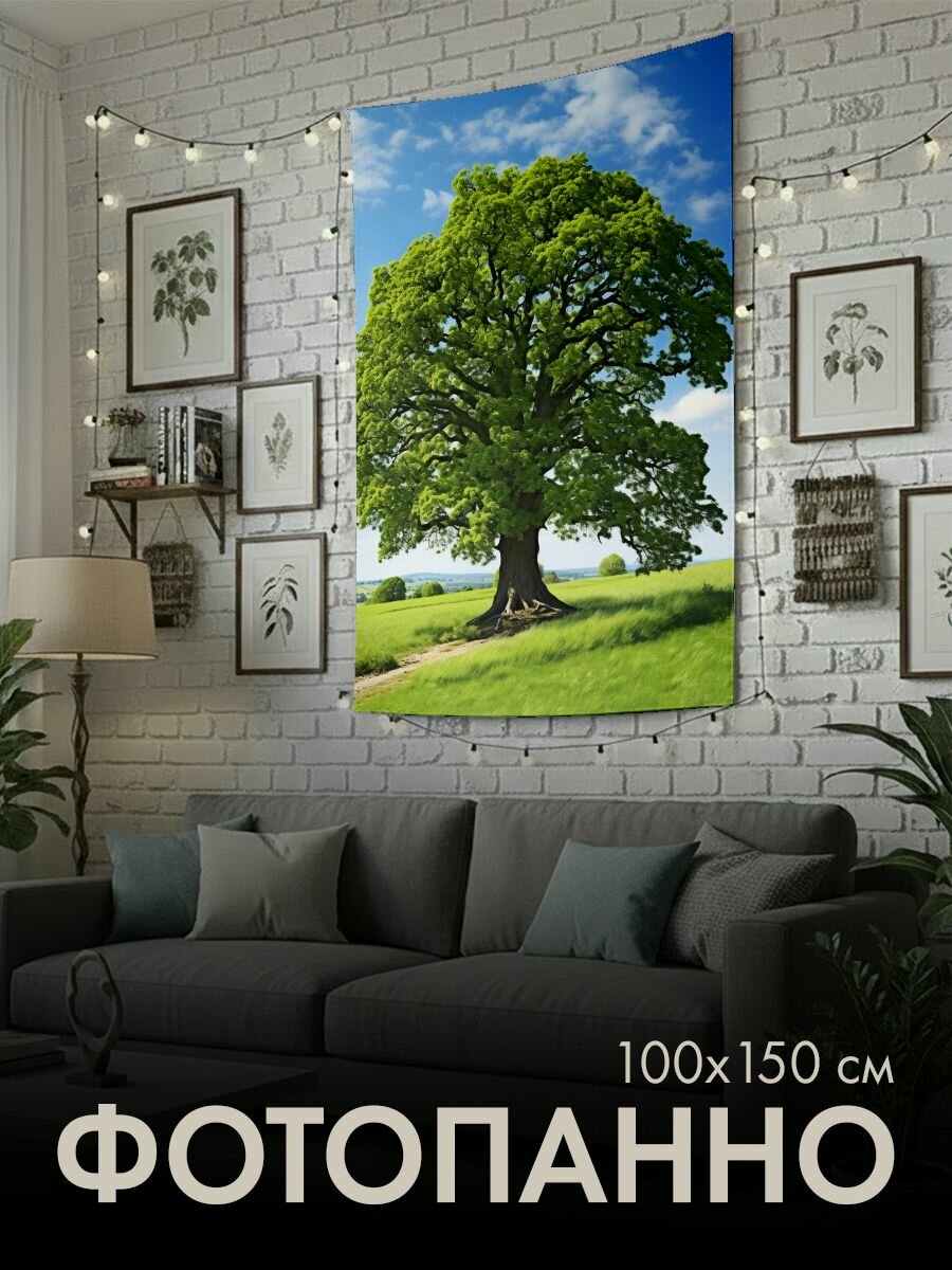 Панно тканевое PrintyFull / 100x150 см / фотография, дуб
