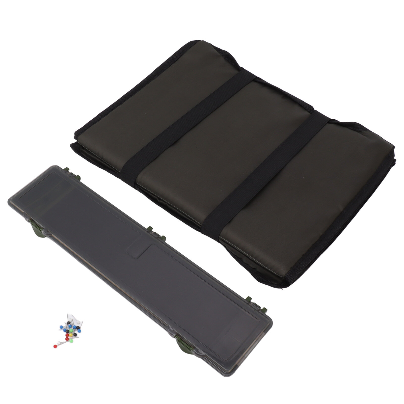 Рыбалка складывающаяся складывание коврика Портативный коврик с губкой с губкой с ящиком для хранения ABS для лагеря для карпа рыбалка