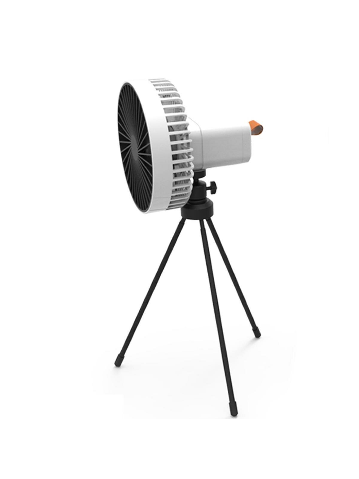 3 Speeds Small Fan Camping Tent Fan USB Rechargeable 1200mAh Desk Fan with Tripod Ceiling Fan for Outdoor Gatherings