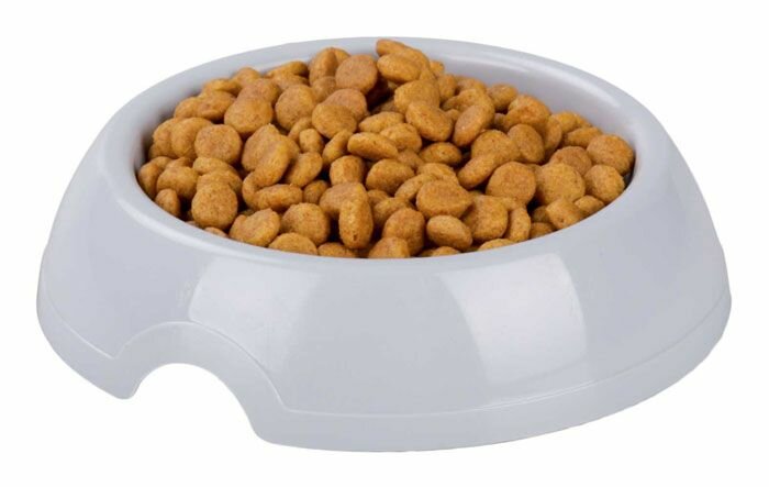 Миска для кошек Zoo Plast "Барсик" 200мл круглая серая, пластик