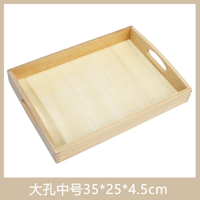 Grimms Средняя Montessori Тарелка из Бука, Деревянный Организатор Хранения Игрушек для Раннего Обучения