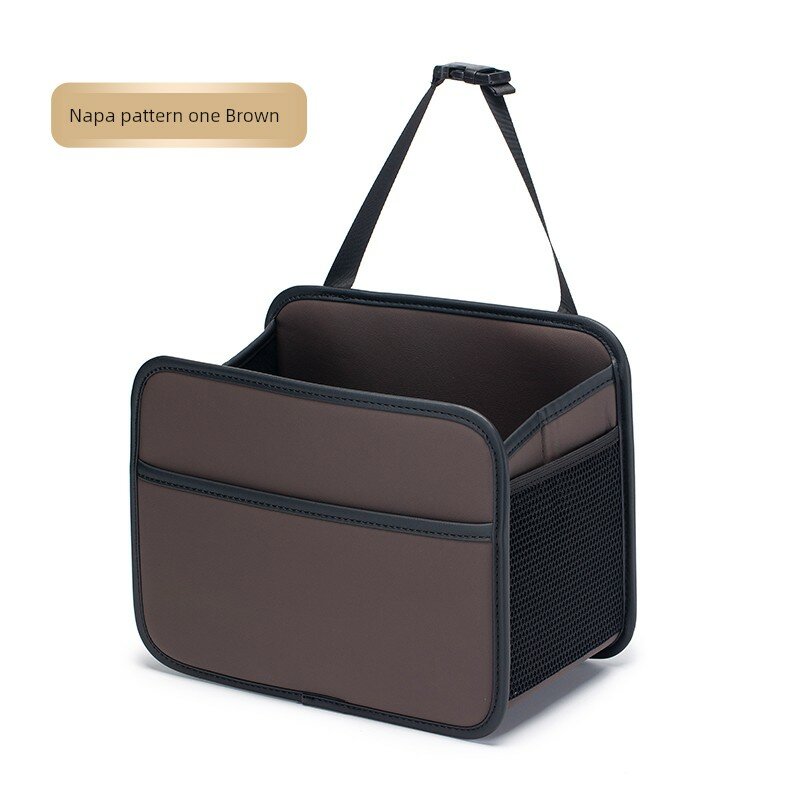 Кожаный чехол для автомобильного сиденья, хранение книг и документов, коричневый