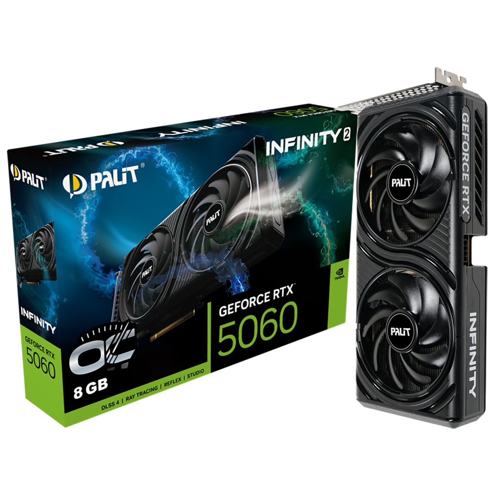 Видеокарта Palit RTX5060 INFINITY 2 OC 8GB GDDR7 128bit 3xDP HDMI 2FAN RTL