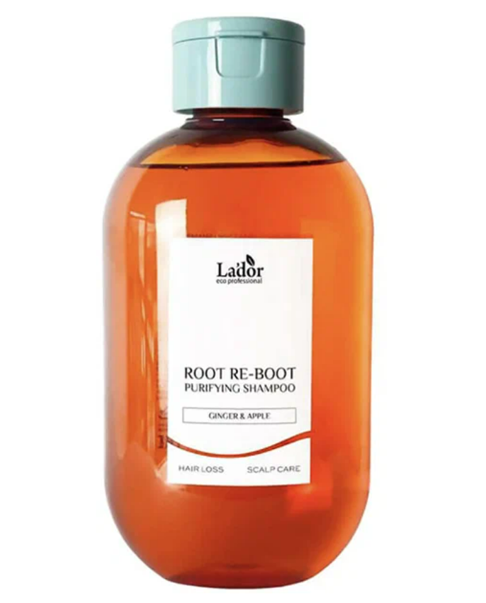 Шампунь Lador Root Re-Boot Purifying Shampoo (Ginger & Apple) для чувствительной и жирной кожи головы с имбирем и яблоком, 300 мл