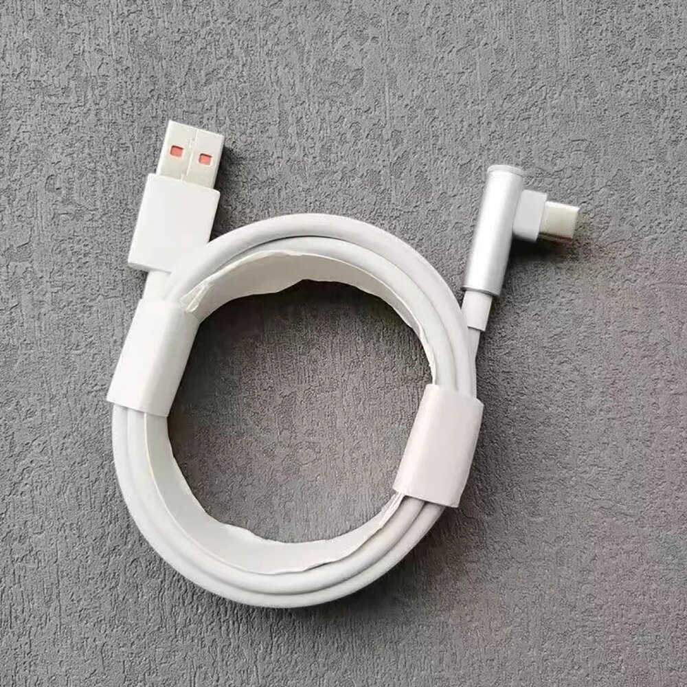 Оригинальный кабель Xiaomi 120W 6A USB Type-C для быстрой зарядки, угловой (90 Белый, 180cm, White
