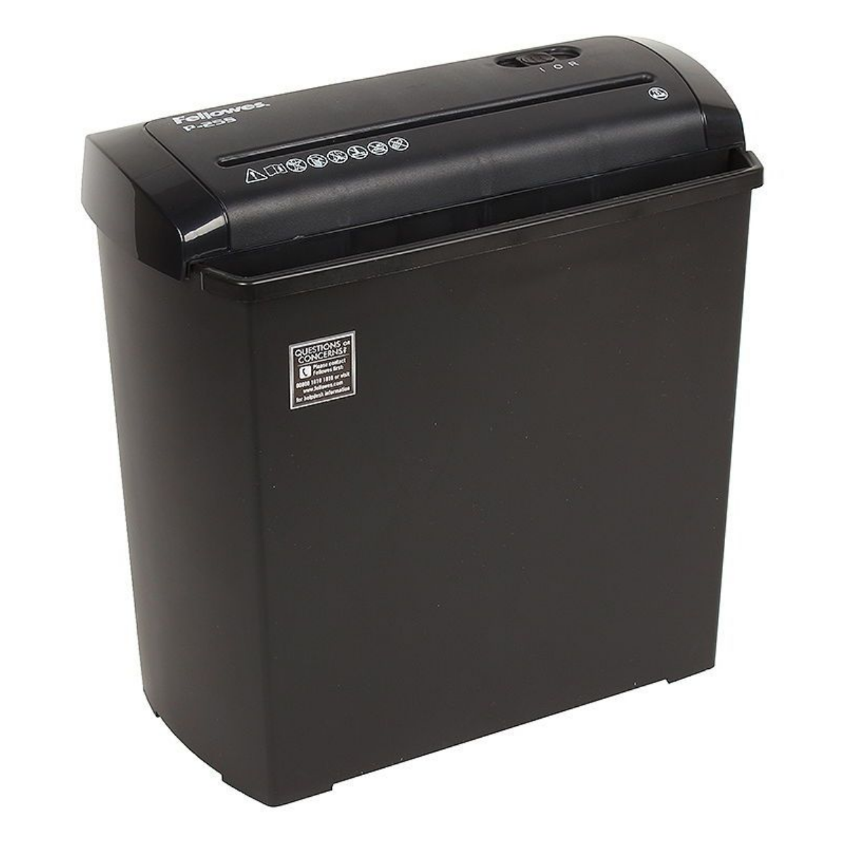 Уничтожитель бумаг FELLOWES PowerShred P-25S, черный, P-1, 7мм, 11л