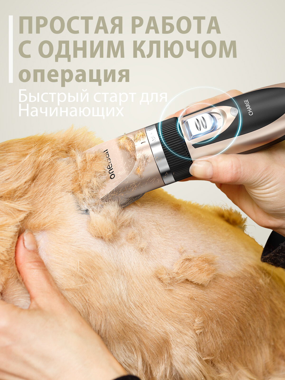 Машинка для стрижки животных, с набором инструментов для груминга