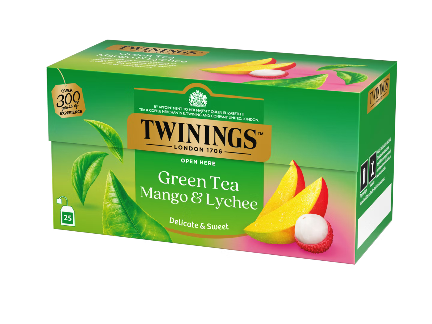 Чай зеленый Twinings Green Mango & Lychee манго и личи в пакетиках 25*1,8 г