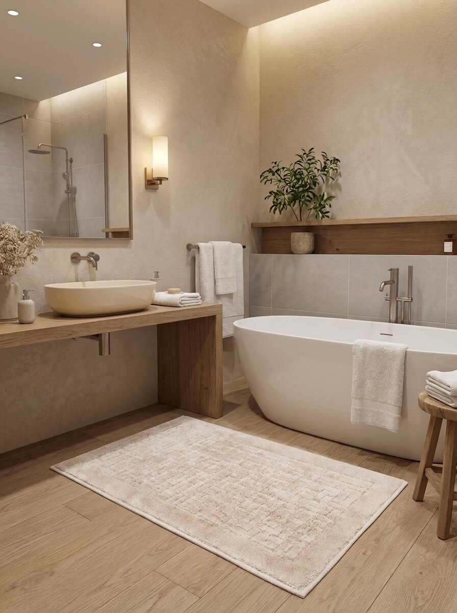 Коврик Natali's Carpets на пол для ванной и туалета 100х150 см Турция