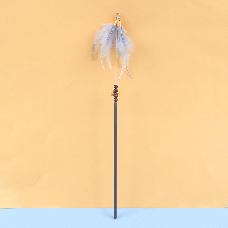 Прямые поставки с фабрики милый питомец кошка игрушка перо Сказочный волшебный кот палка чистая Red Cat Интерактивная