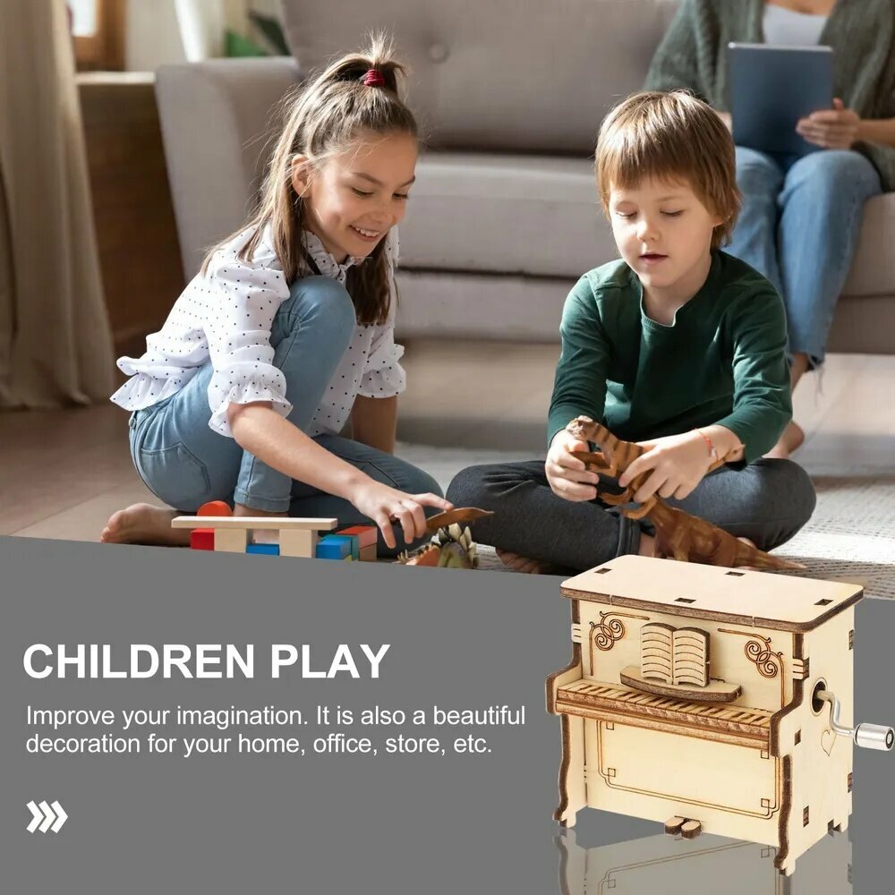 Музыкальная Шкатулка Пианино, Деревянный Пазл, Образовательная Игрушка, 1 Набор