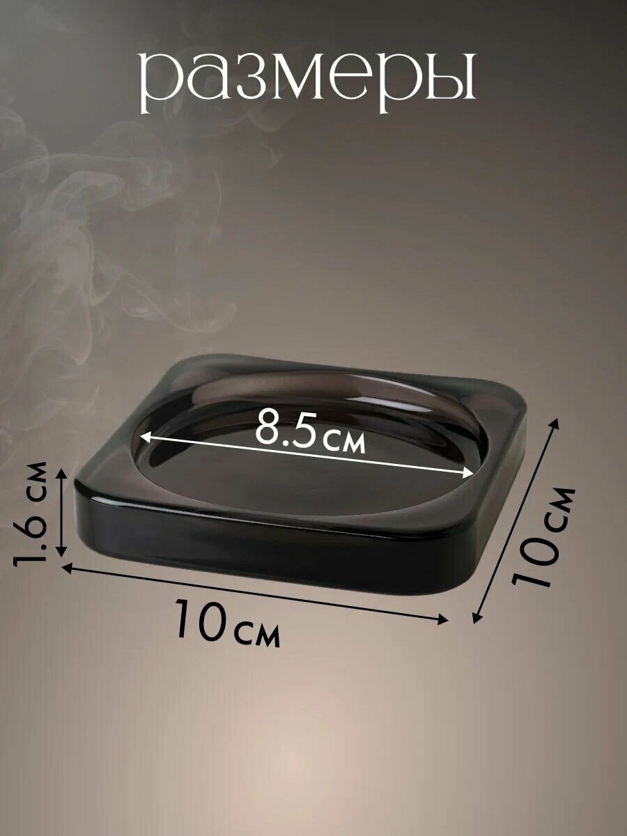 Подсвечник 2шт. 10x10 см, черный цвет, квадрат IKEA GLASIG гласиг