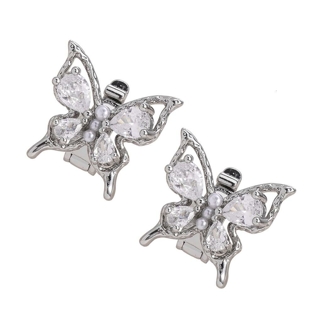 Жемчужные зажимы-бабочки для наушников