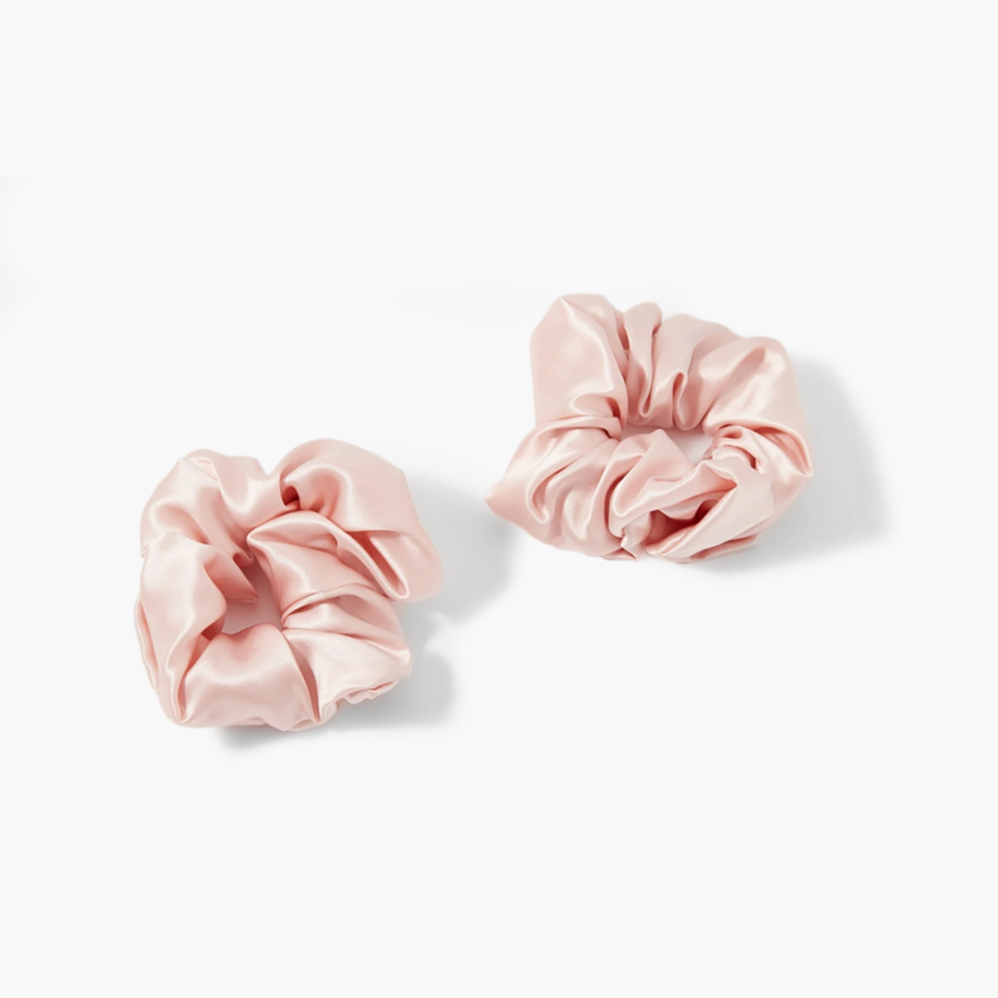 Шелковые резинки для волос широкие Ayris Silk / элитный 100% натуральный шелк, цвет розовая пудра, набор 2 шт.