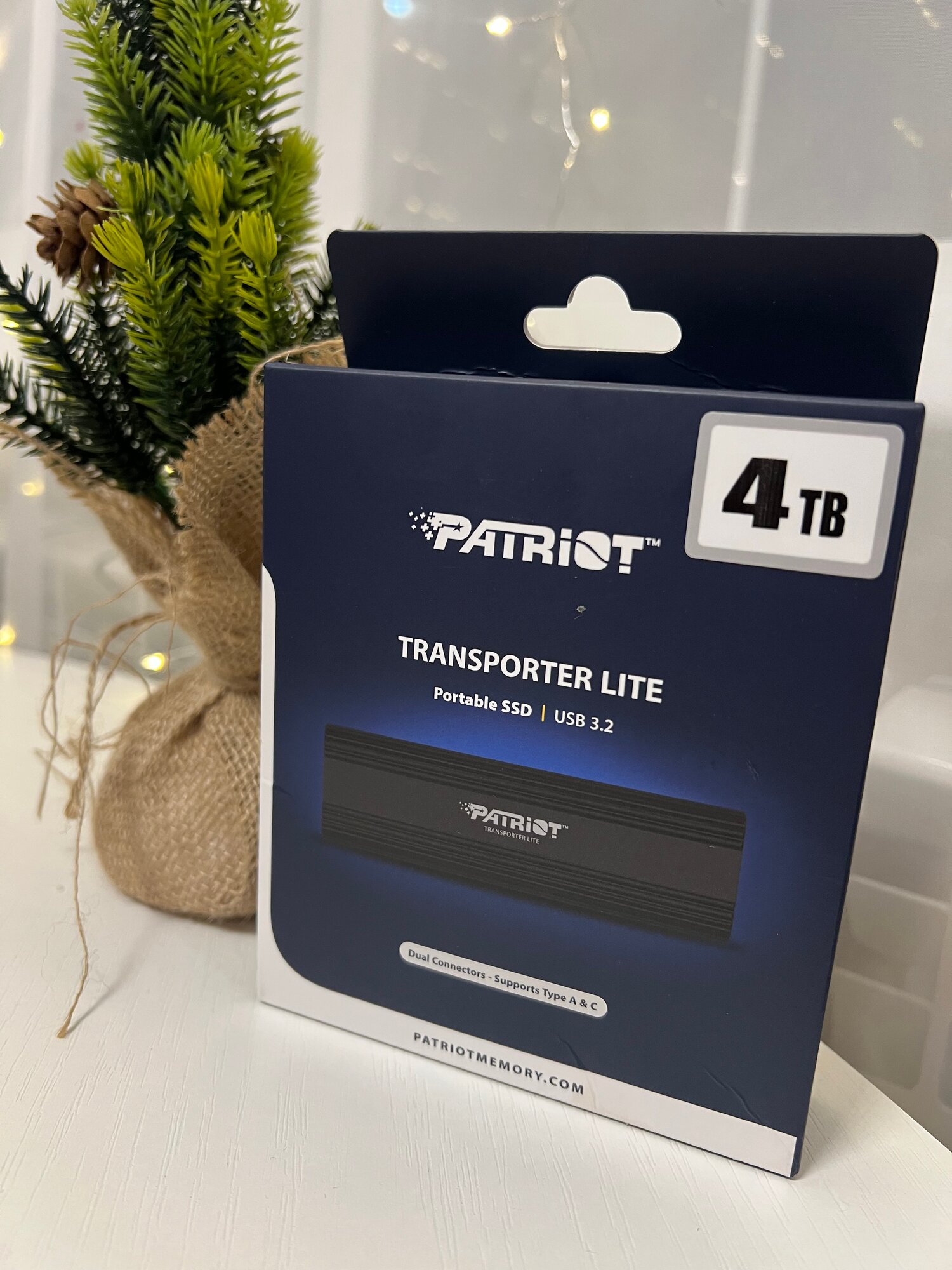 Твердотельный накопитель SSD Patriot USB-C 4TB PTPL4TBPECB Lite Transporter 2.5" черный