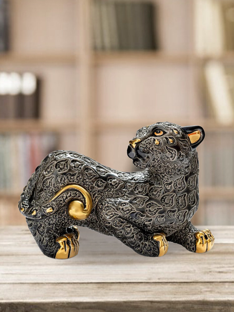 Статуэтка De Rosa "Черная Пантера", ручная работа, керамика, 11 см