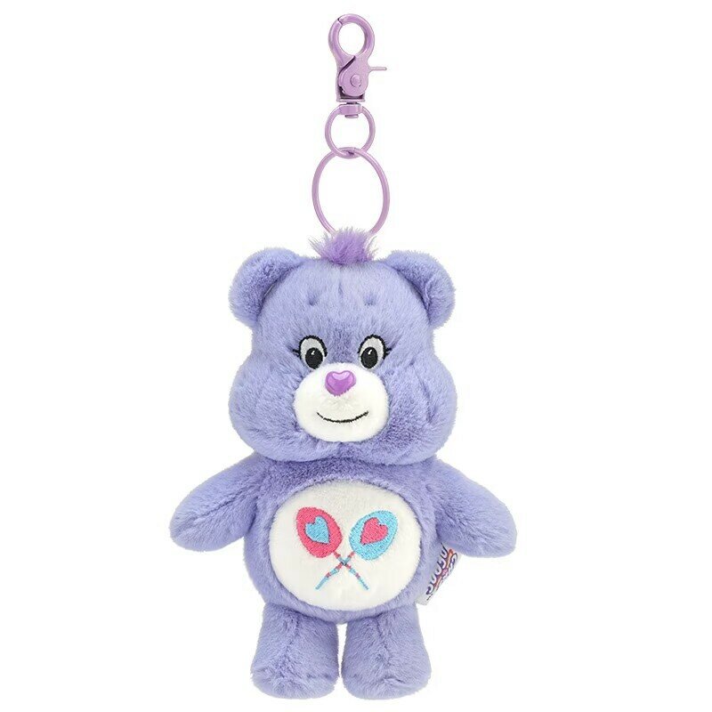 Поданная будет называться Carebears Любящий Медведь Кукла Брелок Плюшевая игрушка Маленькая кукла Фиолетовый_15 см