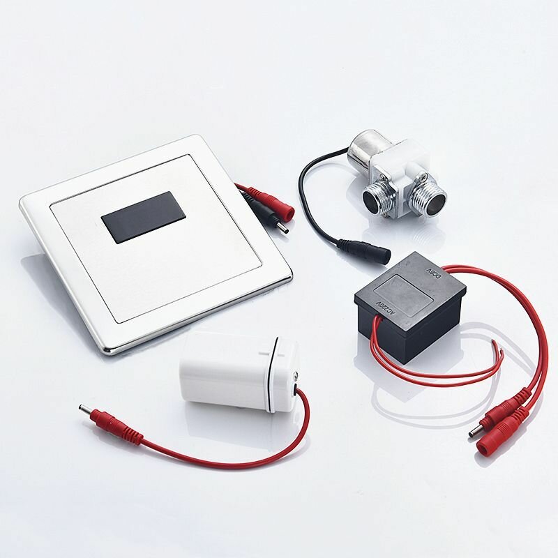 Индукционный клапан промывки писсуара, сенсорная панель, электромагнитный клапан туалетного писсуара 6 В, батарейный отсек, трансформаторные принадлежности