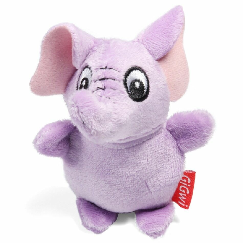 GiGwi Игрушка для собак Слон с пищалками 11 см, серия PLUSH FRIENDZ, арт. 75013