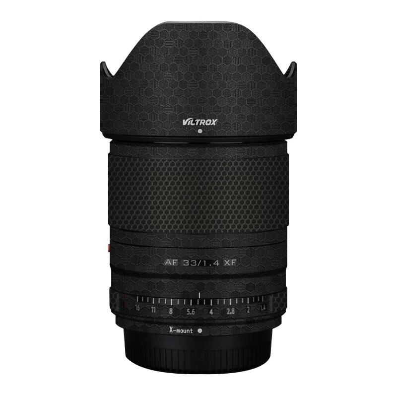 Защитная пленка VILTROX AF33F1.4 для объектива Fujifilm XF с 3M клеем — узор 'Пчелиные соты' (черный)
