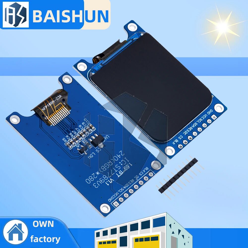 Цветной TFT-дисплей 1.69" Baishundianzi, Цвет: 1pcs