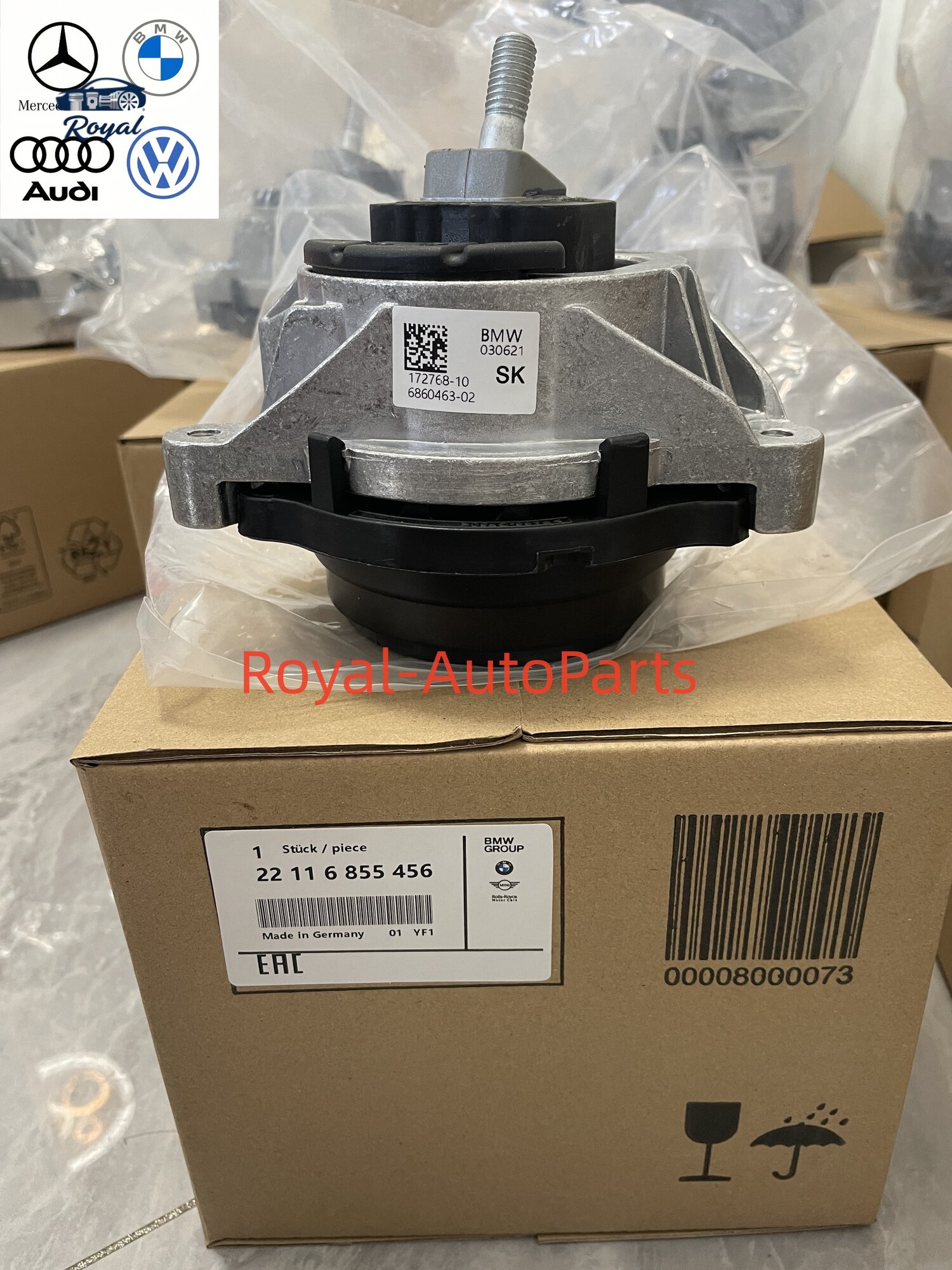 Подушка (опора) крепления двигателя BMW (F20/F21/F22/F30/F31/F34/F35) 22116855456