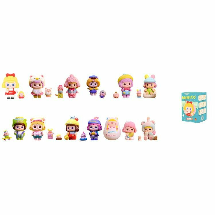 POP MART MINICO My Toy Party Collection Mystery Boxes Single Mystery Box/Whole Box 12 Pcs null