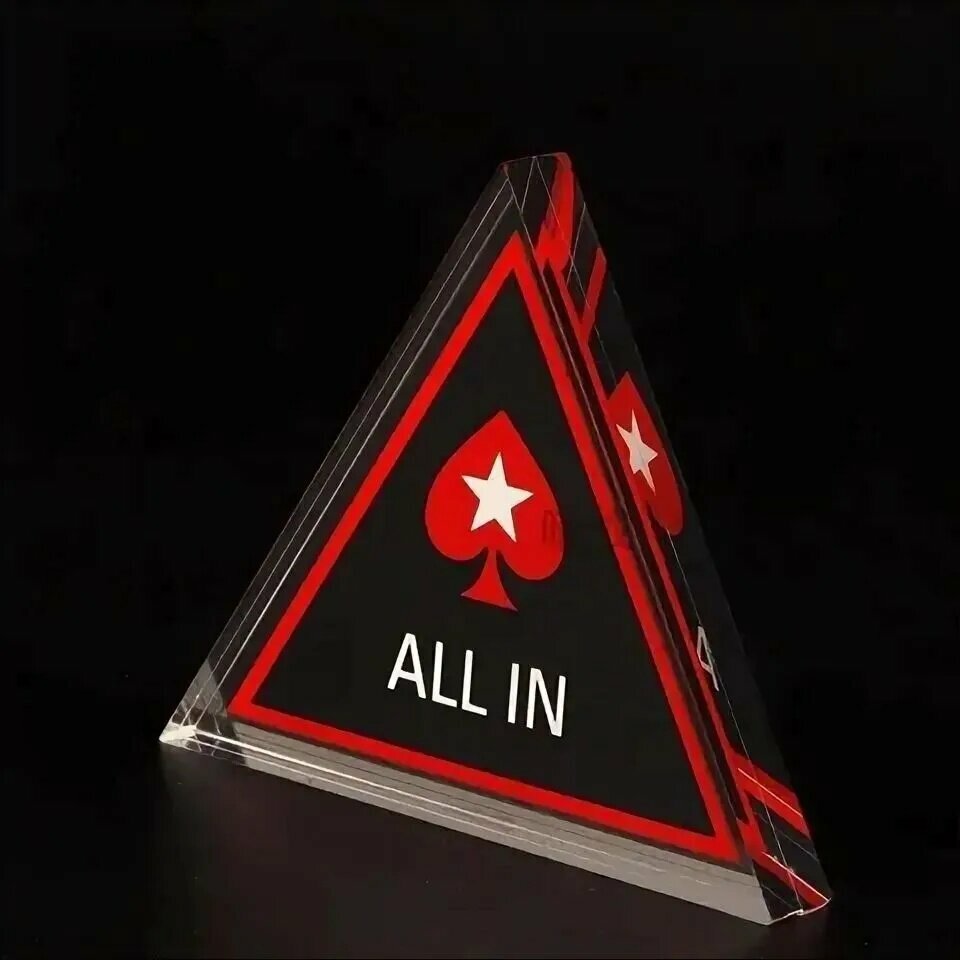 Фишка All In для покера из акрила / Кнопка All In / Аксессуары для покера / Фишка сувенир