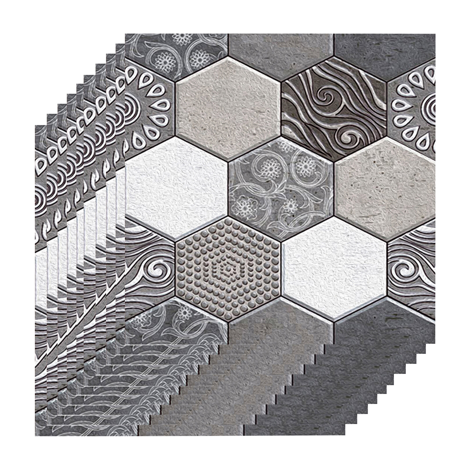 Обои самоклеевые трехмерные водонепроницаемые влагоустойчивые съемные из ПВХ для гостиной ванной кухни столешницы, размер 300*300 мм, количество 1 шт/10 шт (выбор)