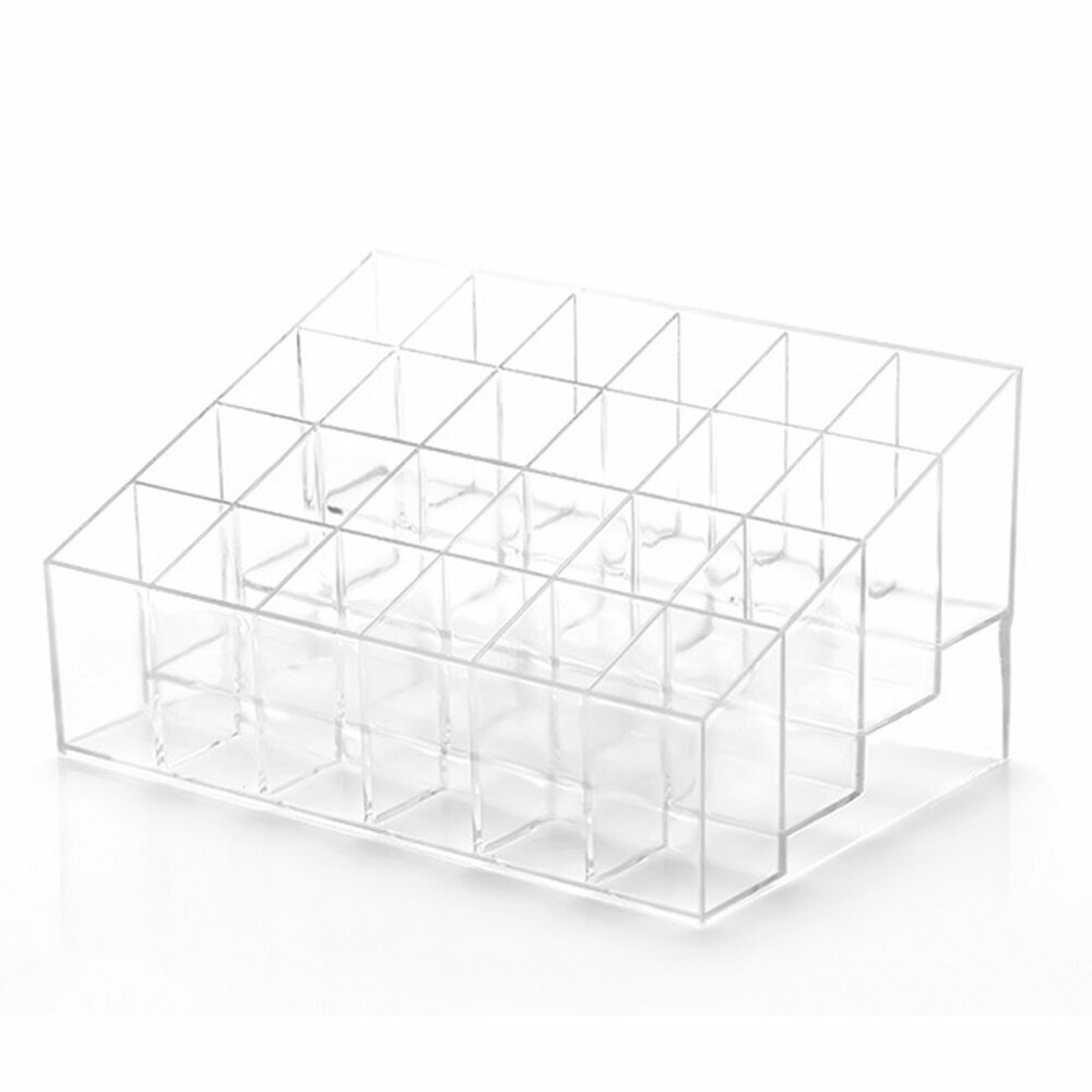 24 ящика для обивки Well Transparent Storage Display Plastics Desktop Lipstick Stand, 4 слоя, размер упаковки 165*110*75mm, вес упаковки 140g, материал пластик, 1 ящик для хранения