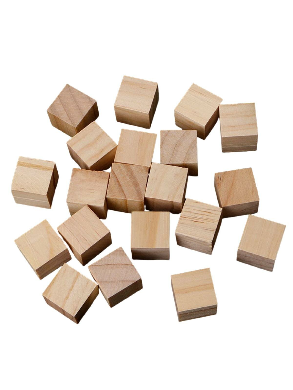 10/25/25 мм Деревянные Квадратные Блоки Мини-Кубики Украшение для Поделок по Дереву DIY