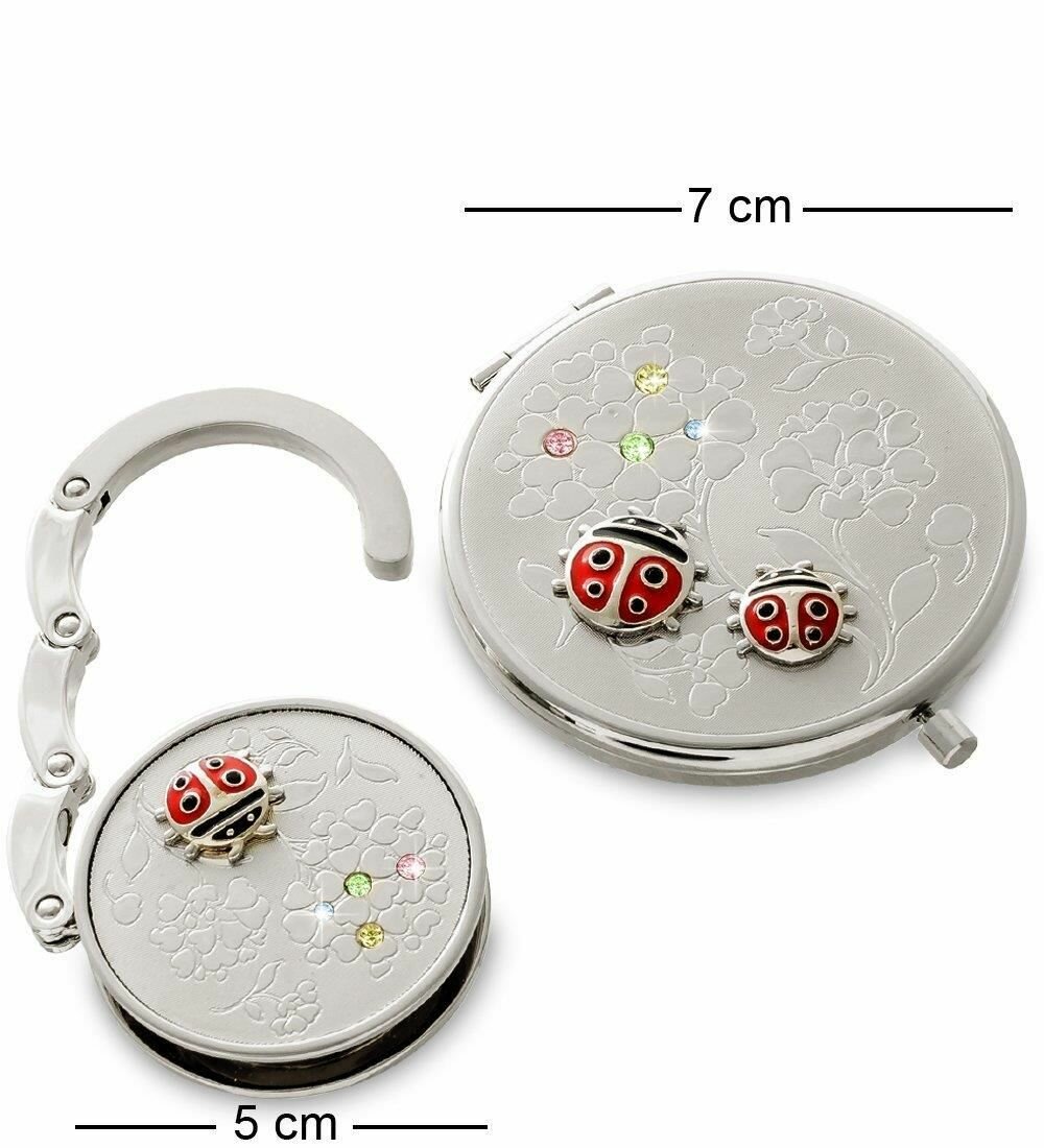 Подарочный набор (зеркальце + держатель для сумочки) A941646 разностор, Сплав, стекло