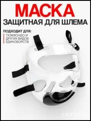 Решетка-маска для лица защитная на шлем тхэквондо