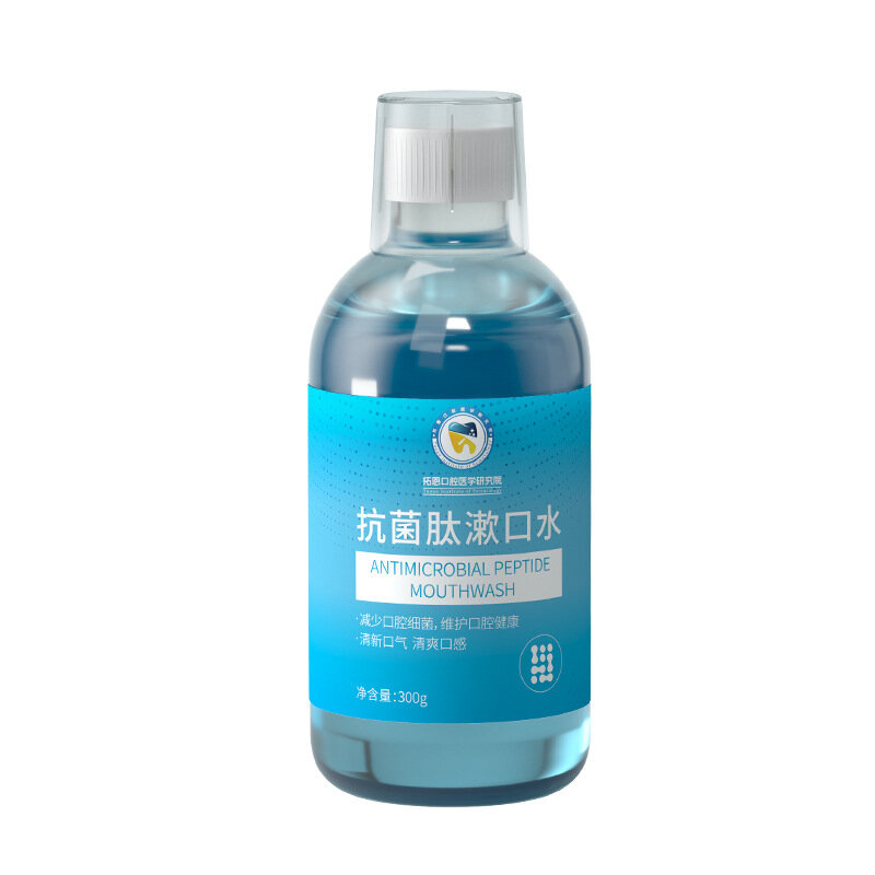 Оральный антибактериальный пептидный ополаскиватель Tuosen 300 мл Удаление зубного камня и налета Устранение неприятного запаха изо рта Освежение дыхания Антибактериальный раствор для полоскания