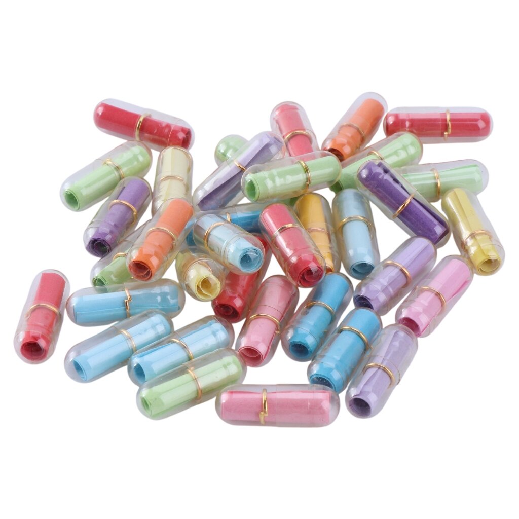 1 упаковка по 100 таблеток в рулоне из бумаги, флакон для заветных желаний