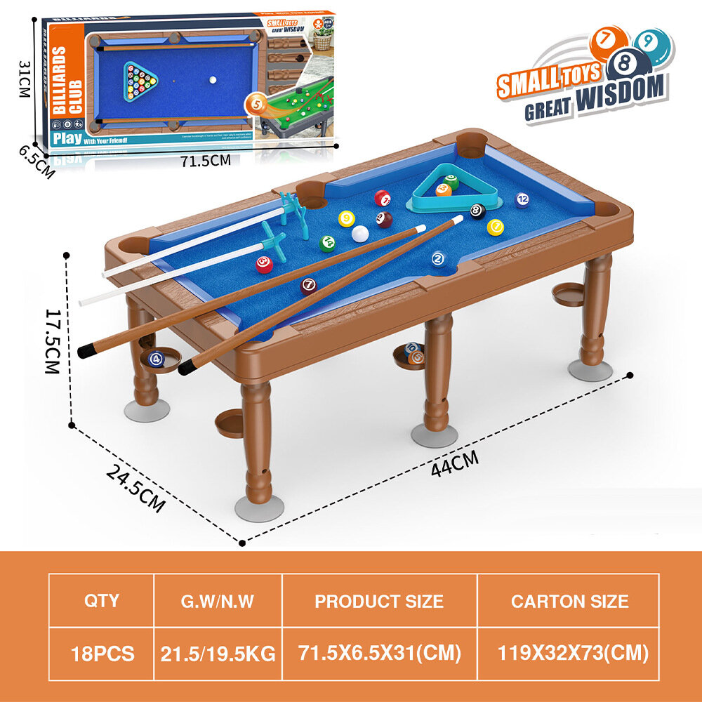 <Популярно в Северной Америке> Многофункциональный детский мини-бильярдный стол, игрушка для детей 6-12 лет