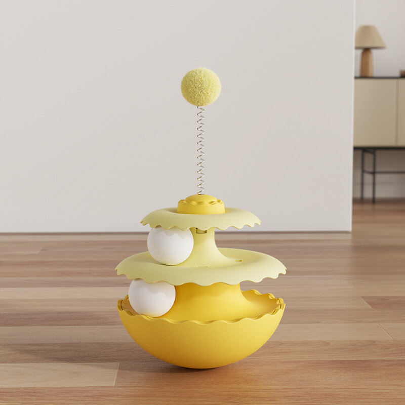 Игрушка для кошек Macaron Cat, автоматический дразнилка для кошек, вращающийся дразнилка, обучающая игрушка для котят