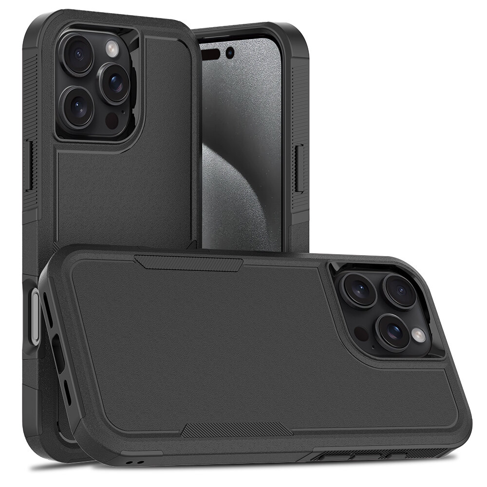 Чехол для iPhone 16 Pro Max Gladiator противоударный черный — надёжная защита смартфона