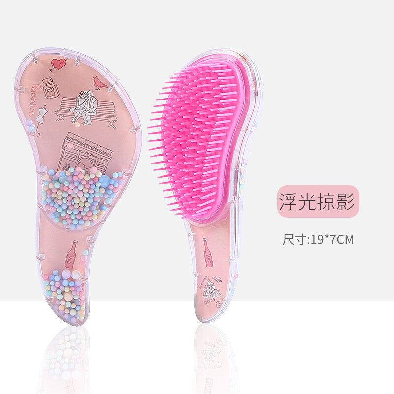 Новая прозрачная расческа, анти-заколка, массажная расческа, гладкая расческа для волос, милая пластиковая расческа, детская расческа с мультяшным дизайном