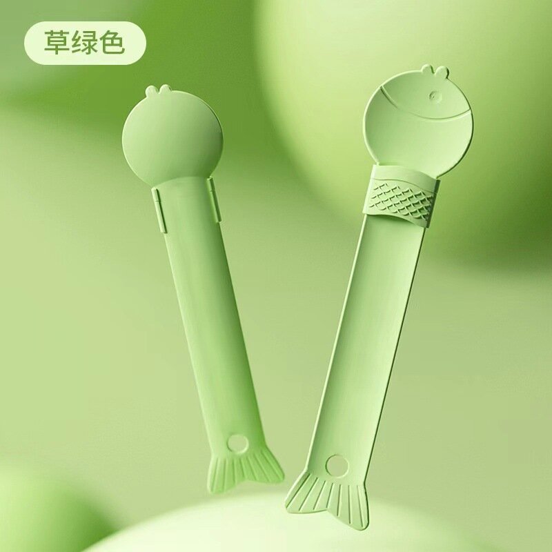 Новая кормушка для домашних животных, ложка для кошек, сжимаемая кормушка для домашних животных, посуда для закусок, кормушка для кошек, ложка для кормления