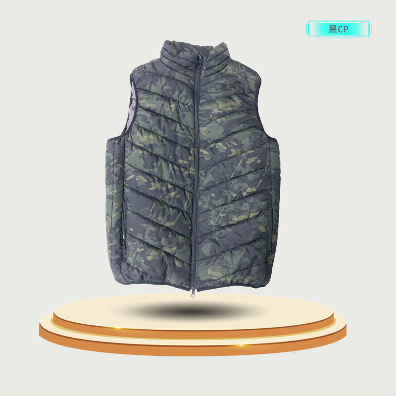 Осень-зима тактический камуфляжный утолщенный жилет, спортивная куртка, легкий хлопковый жилет для бега, термогрелка, мужская верхняя одежда