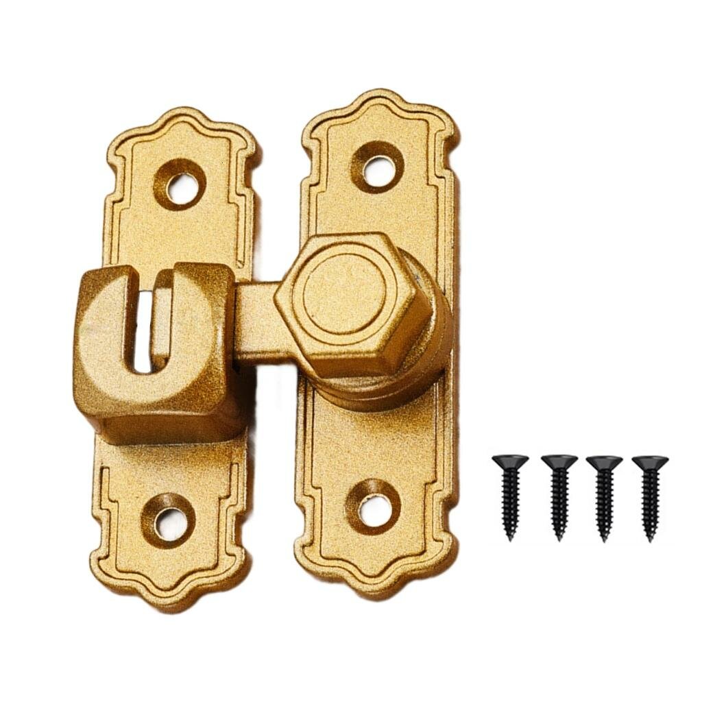 Замок-защелка для раздвижной двери 90° и 180°, Золото