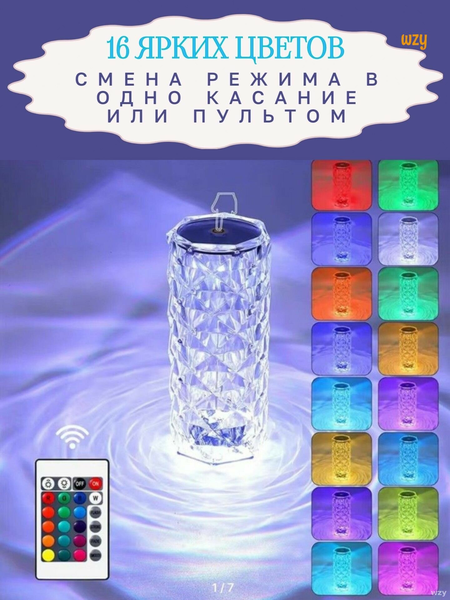 Ночник, компактный, для уюта, питание от батарейки, 9см x 0,9см x 2,1см