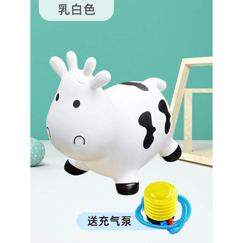 Маленький олень сидящий, детская игрушка, музыкальная, для годовалого ребенка, прыгающая лошадка, анти-падение, резиновая надувная балансировочная игрушка для взрослых