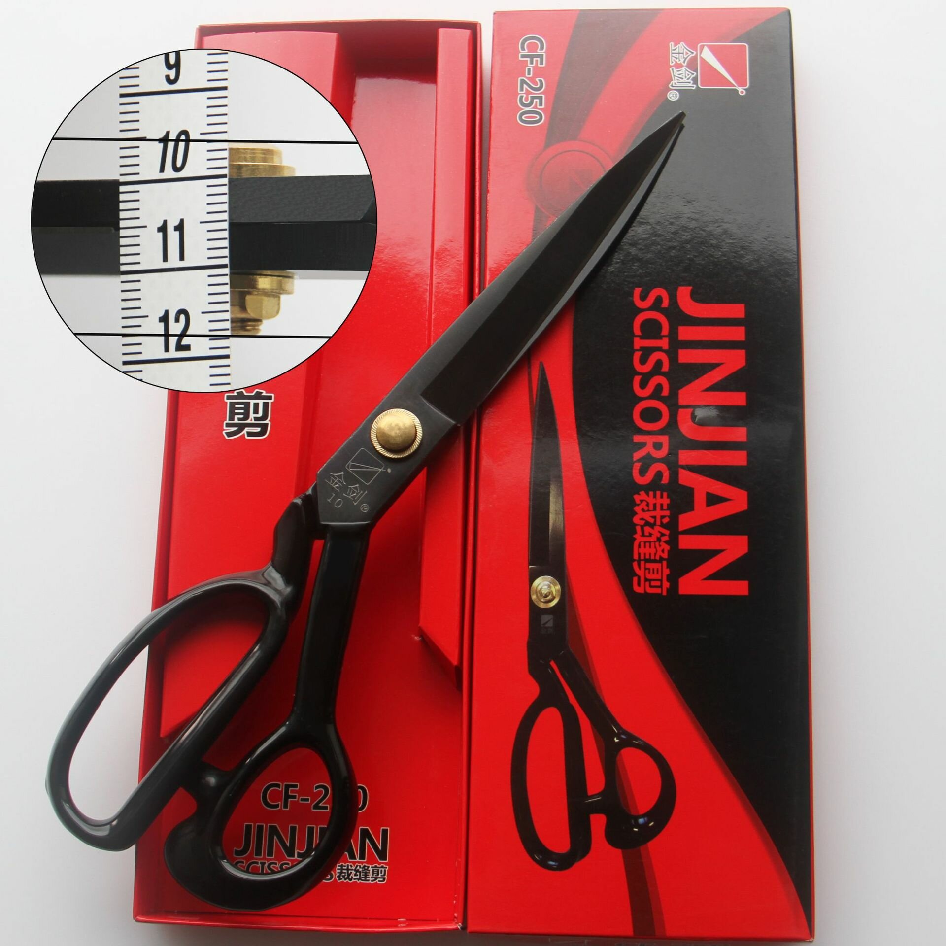Прямые поставки с фабрики, оригинальные ножницы Jinjian, 8-12inch черных лезвий, белые лезвия, ножницы Jinjian для пошива одежды