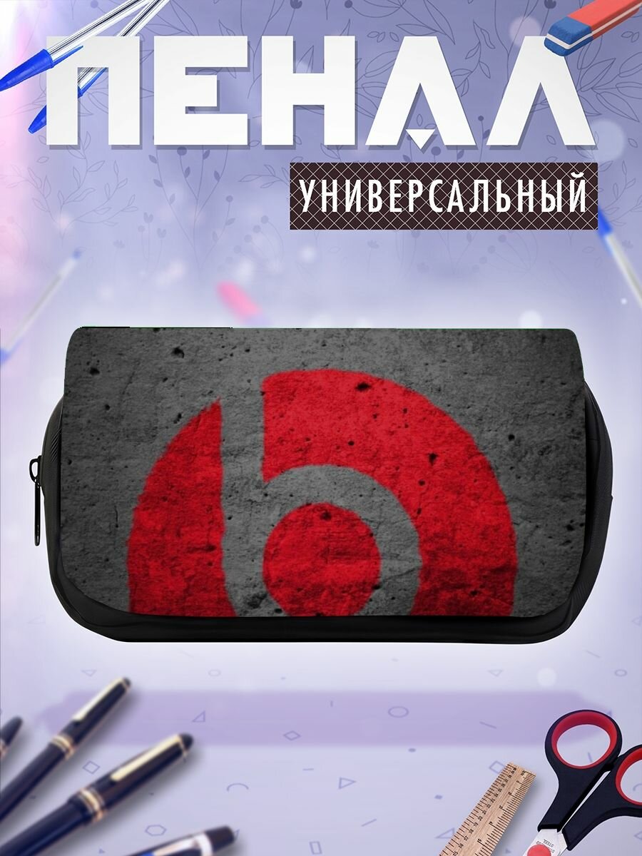 Школьный пенал лого красный цвет