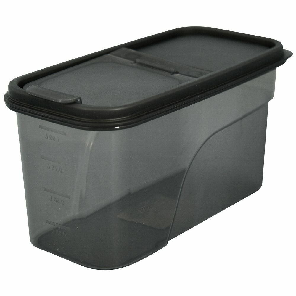 Контейнер Мультидом NEW, для сыпучих продуктов, пластик, графит 1.2л