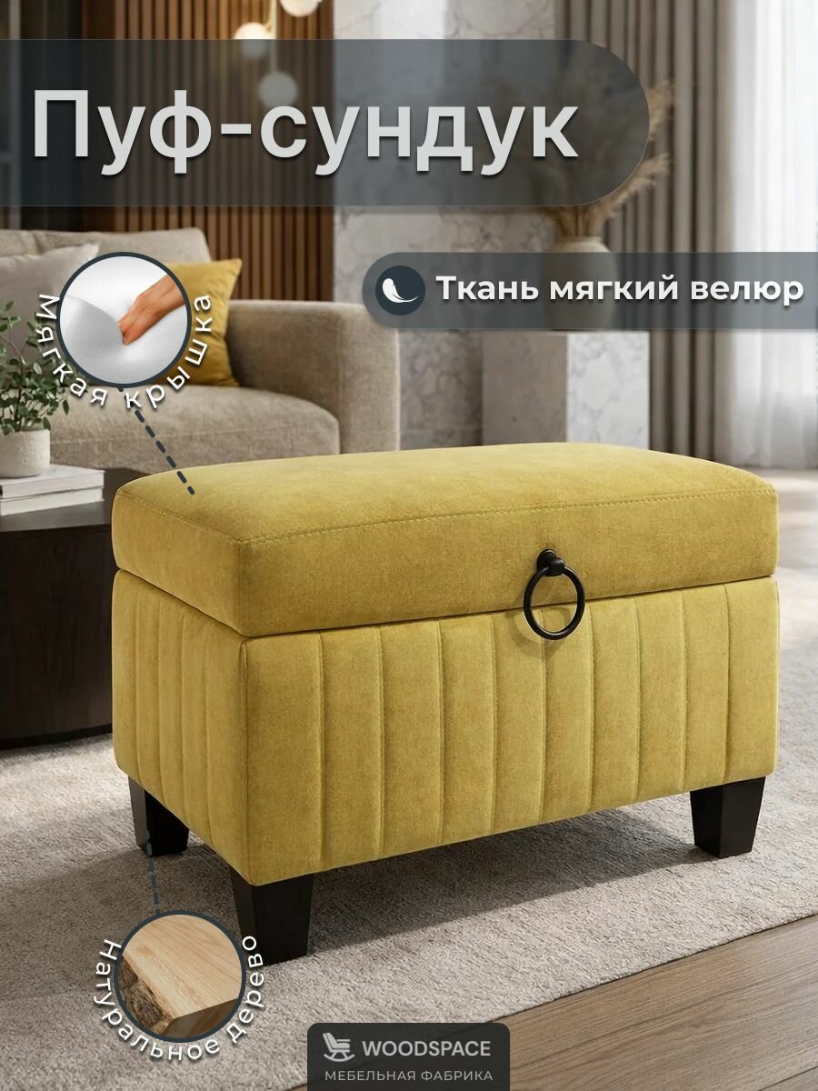 Пуф для прихожей и спальни с ящиком